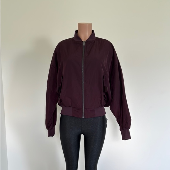 ALO Yoga | Jackets & Coats | Alo Yoga Purple Bomber Jacket Relaxed Fit ...